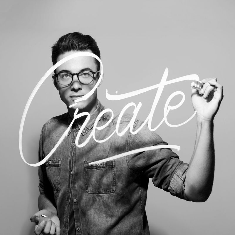 Stefan Kunz is subverting calligraphy to send you positive vibes.