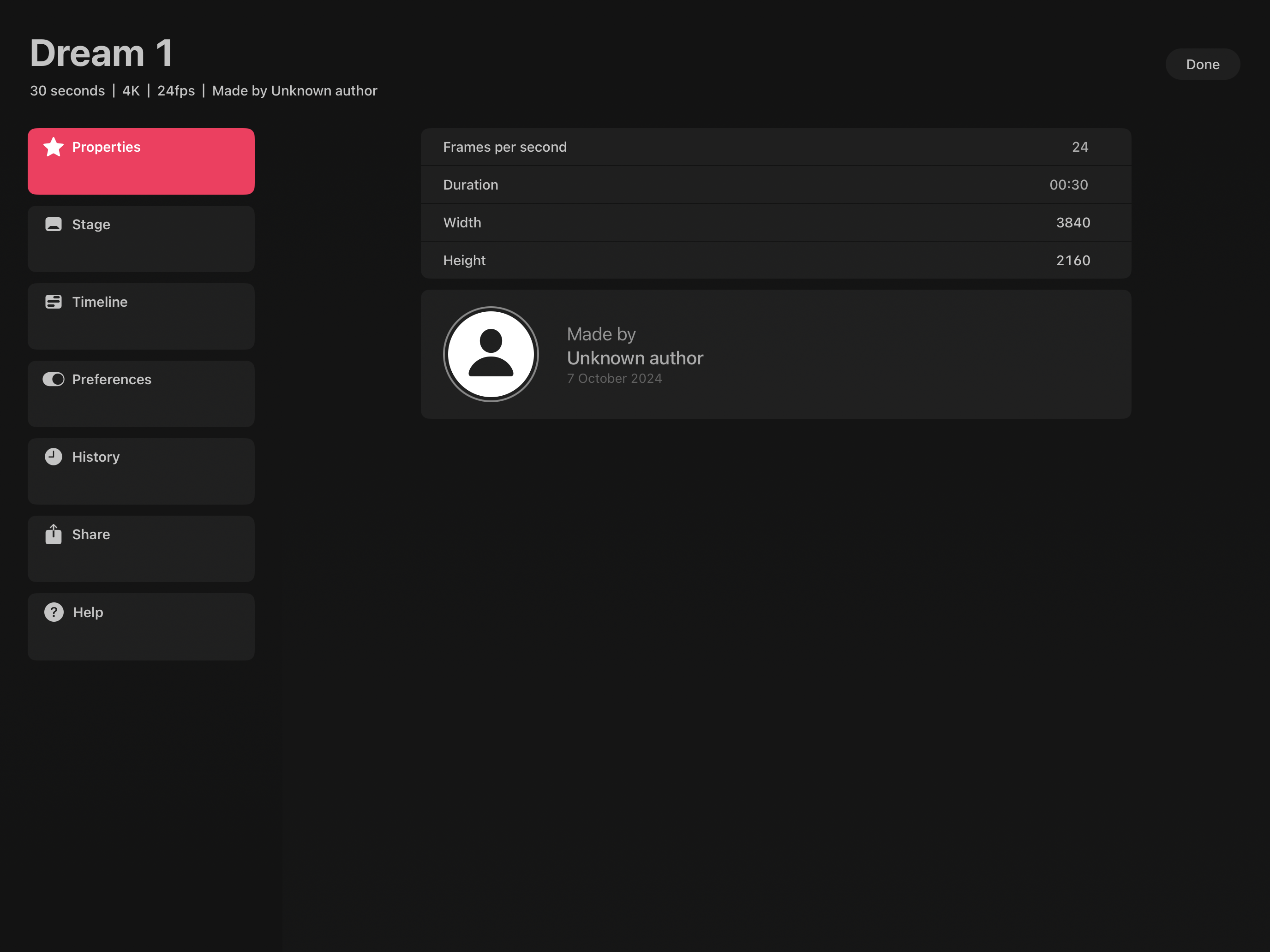 Properties — Procreate Dreams Handbook
