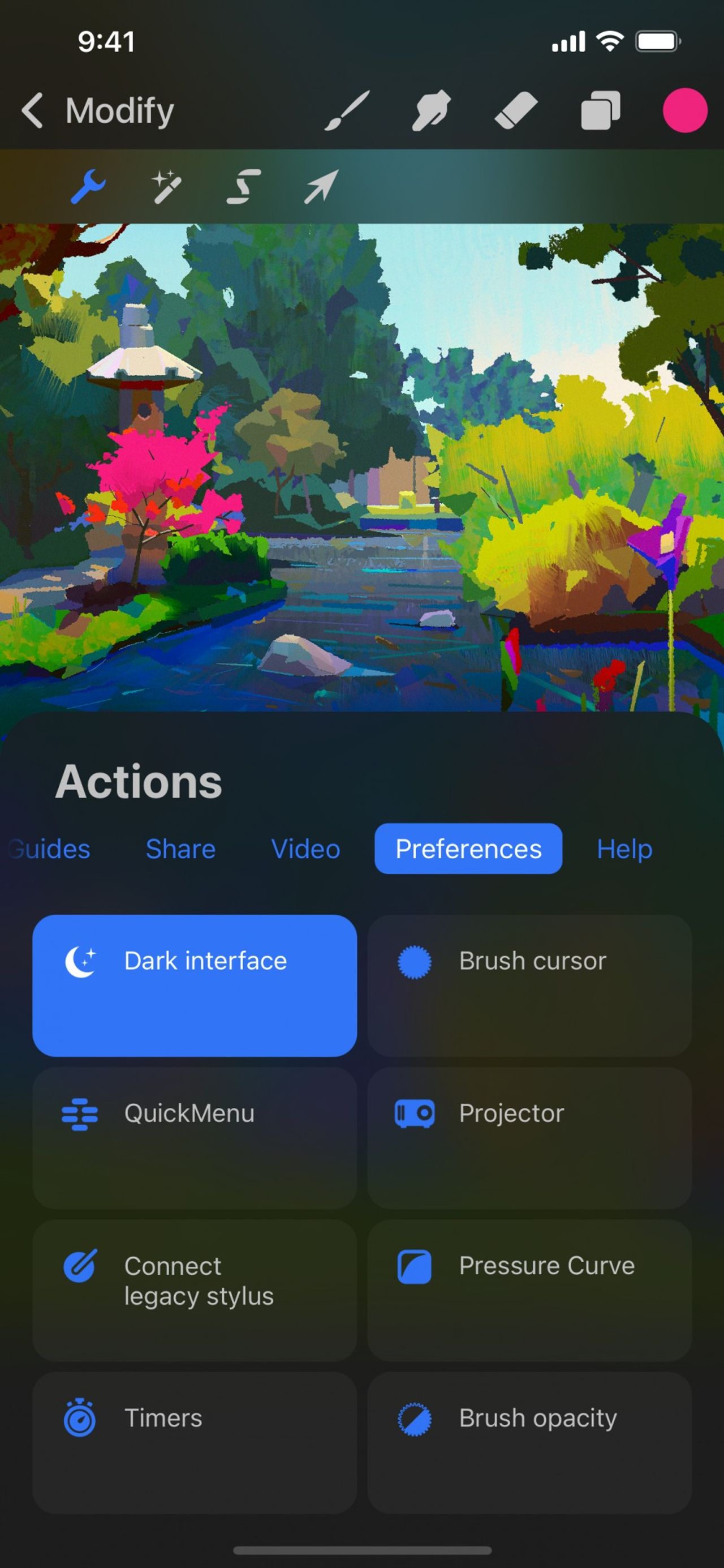 Preferences — Procreate Pocket Handbook