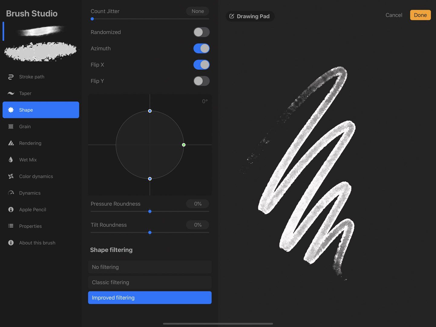 Brush Studio Settings — Procreate Handbook