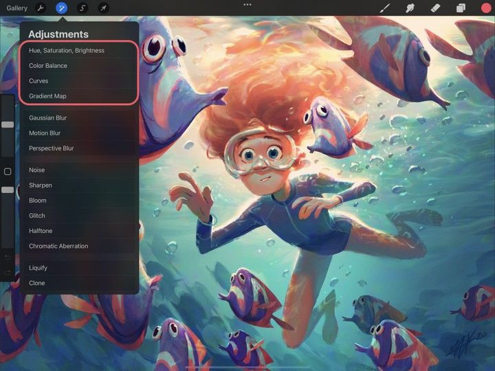 Color Adjustments — Procreate Handbook