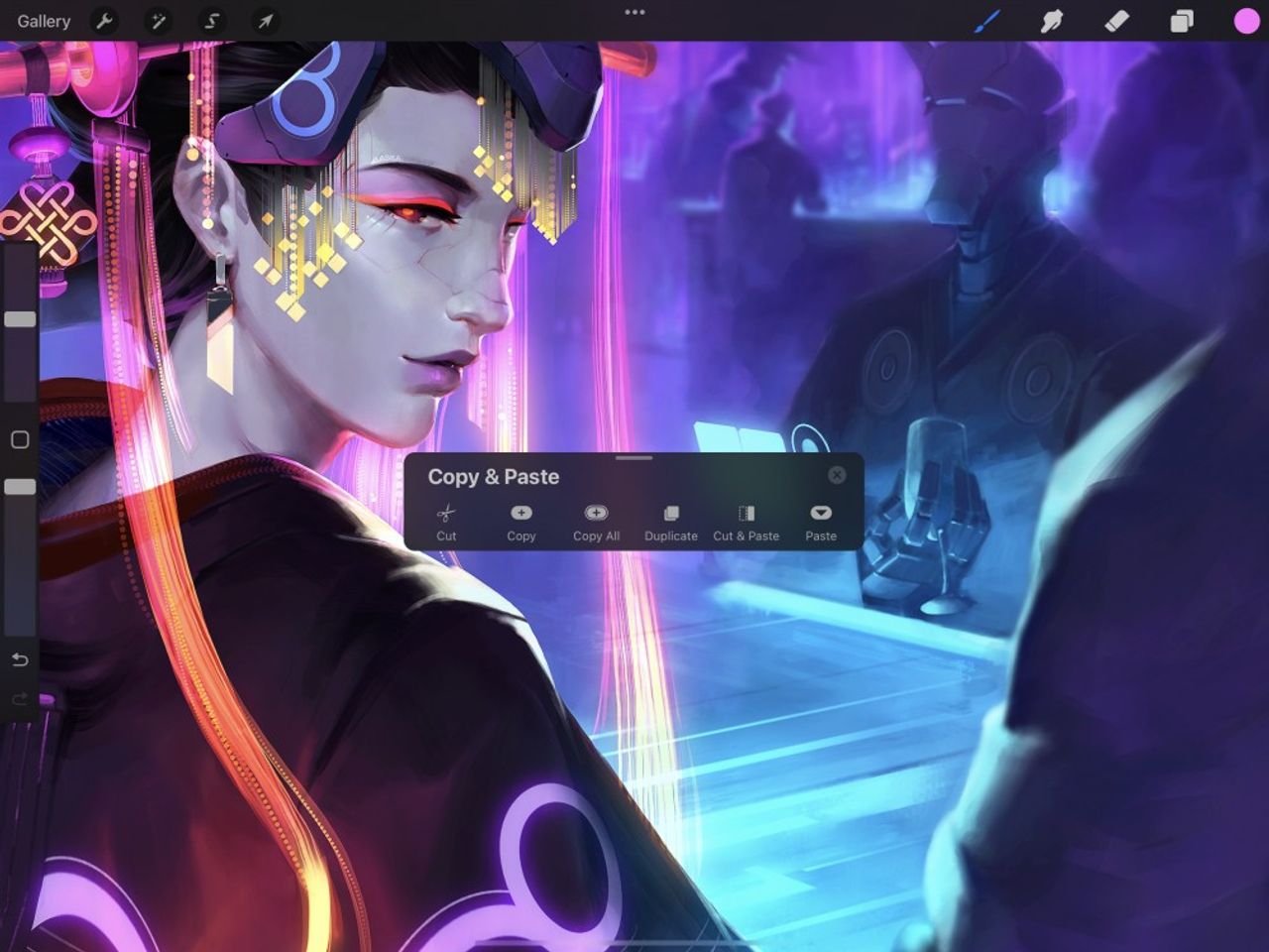 Copy Paste Menu — Procreate Handbook