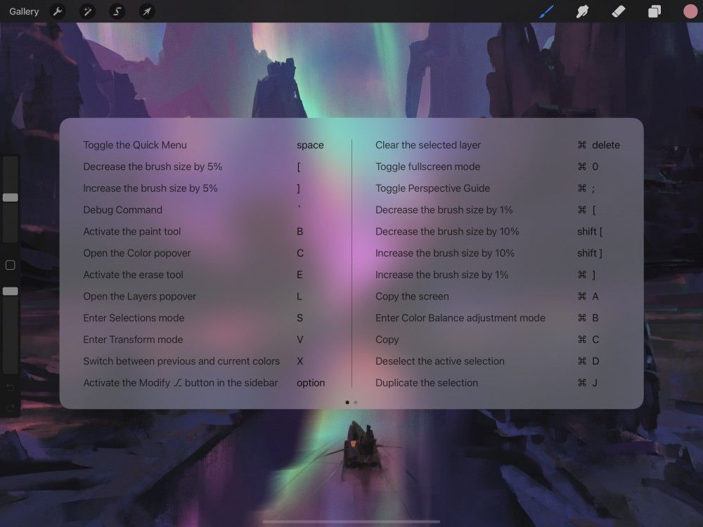 Keyboard Shortcuts — Procreate Handbook Keyboard Shortcuts — Procreate Handbook