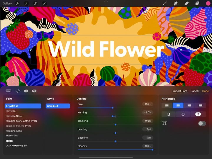 Fonts — Procreate Handbook