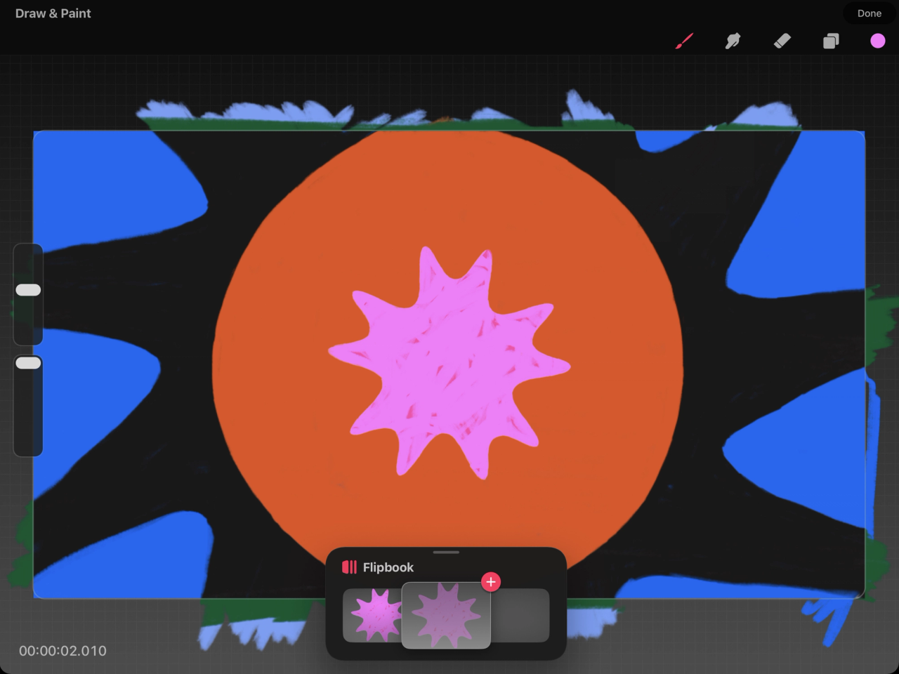Adding new frames to your animation — Procreate Dreams Help Center