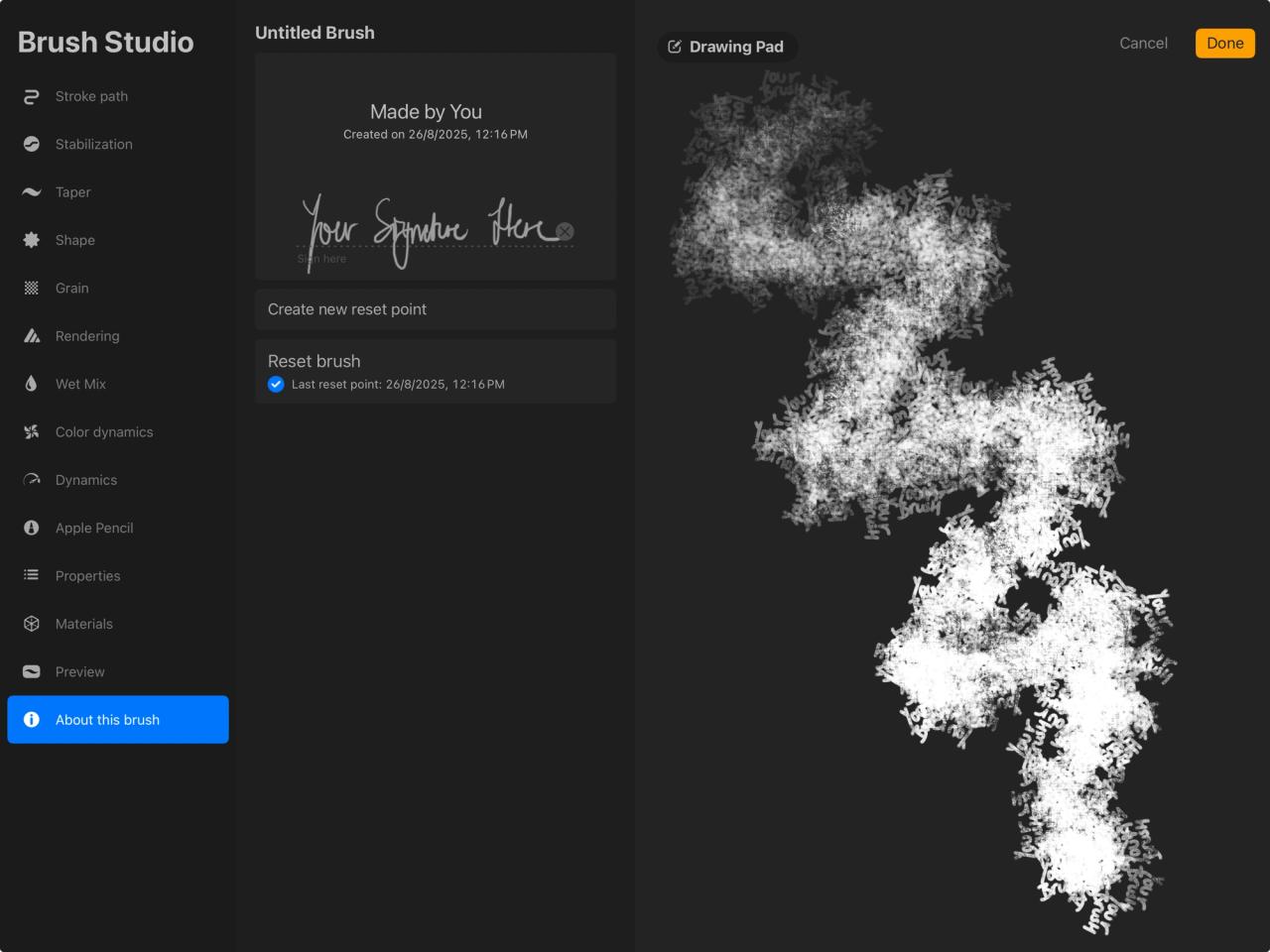 Brush Studio Settings — Procreate Handbook