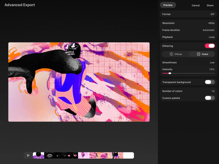 Advanced Export — Procreate Dreams Handbook