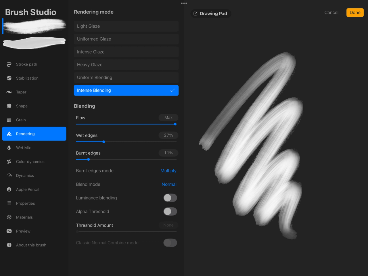 Brush Studio Settings — Procreate Handbook