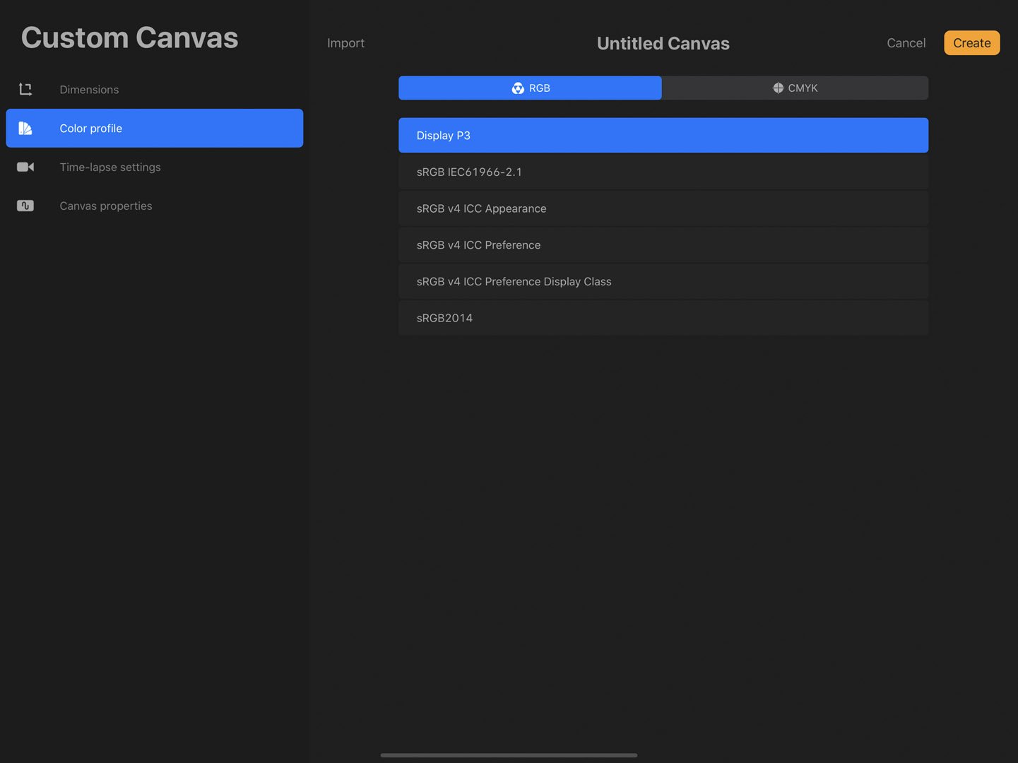 Profiles — Procreate Handbook