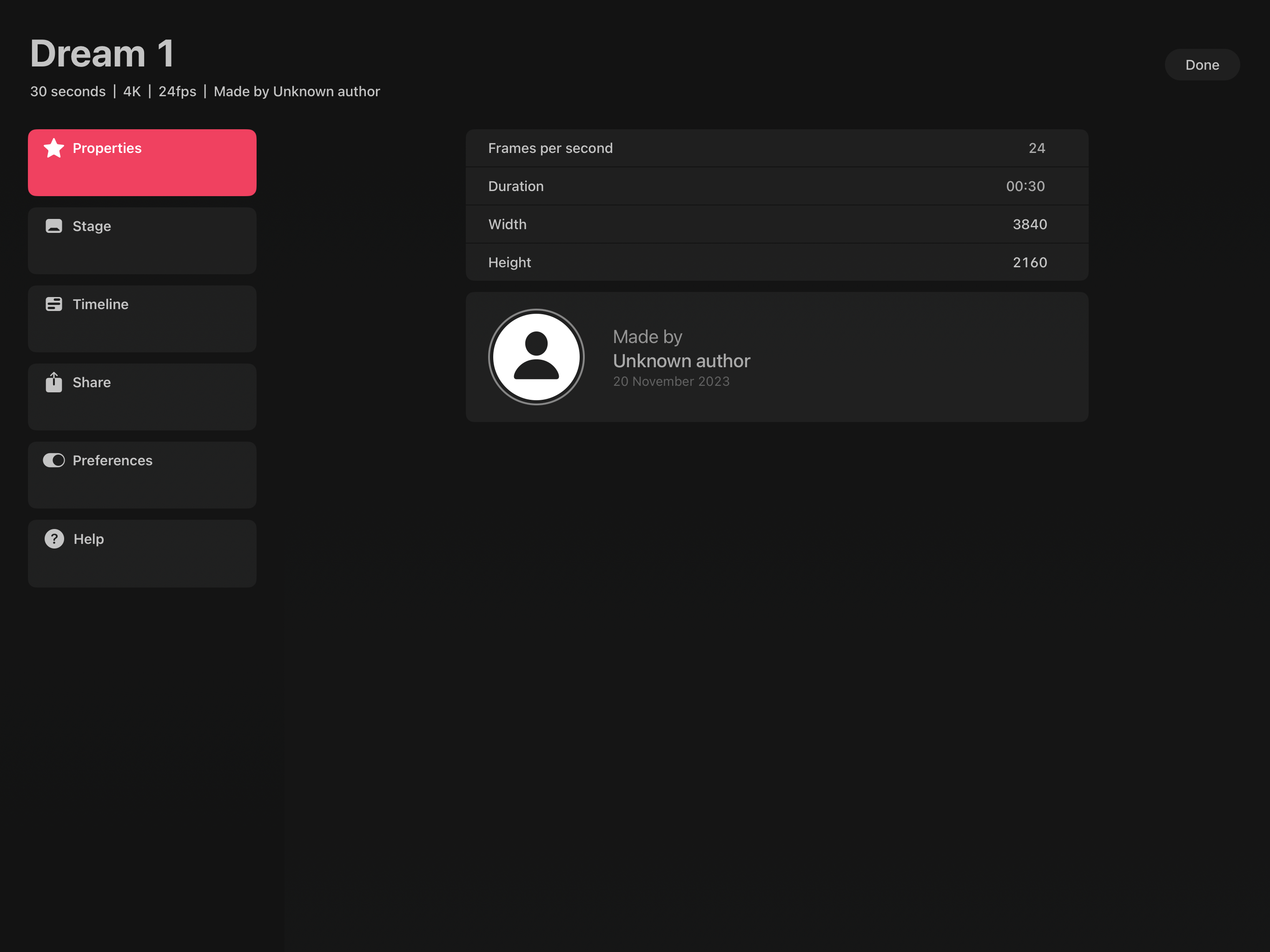 Properties — Procreate Dreams Handbook