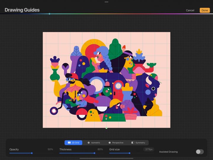2D Grid — Procreate Handbook