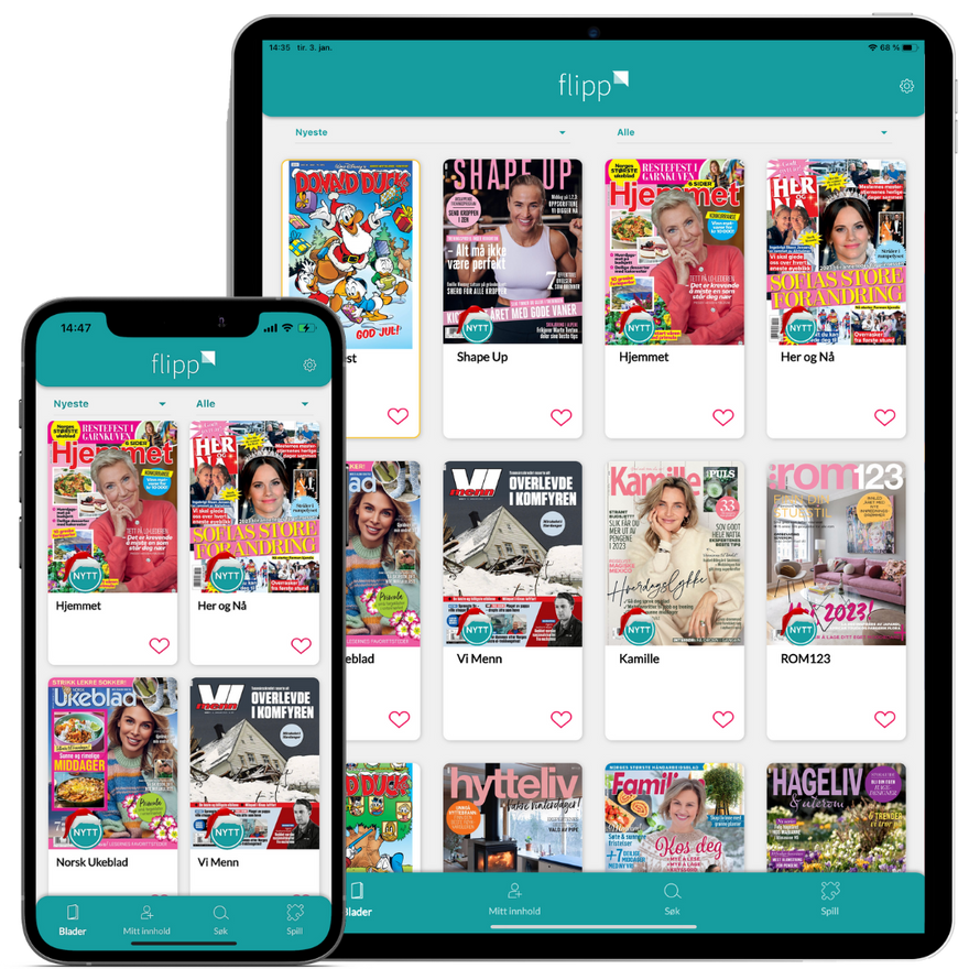 Les blader på mobil eller nettbrett med Flipp