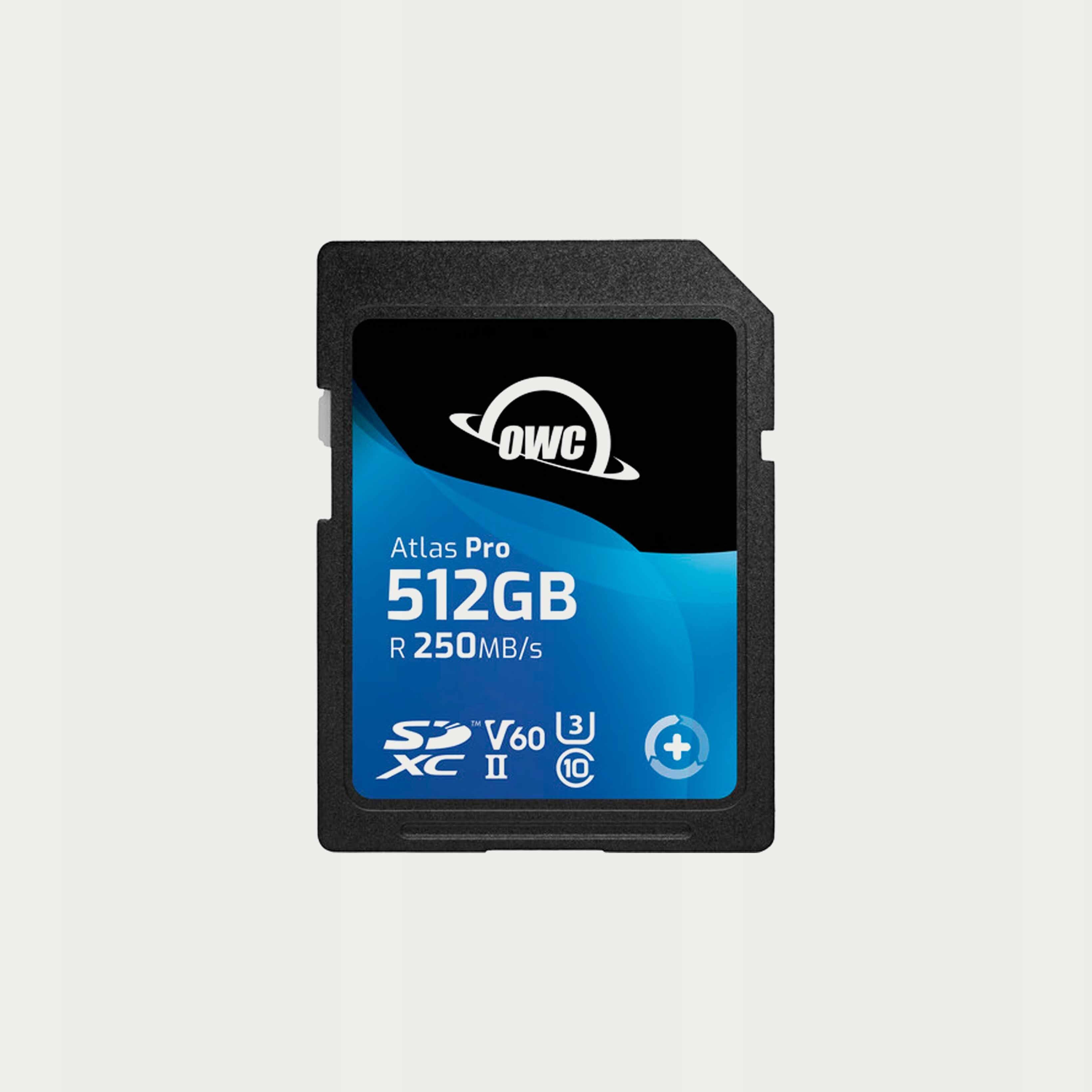 OWC Atlas Pro SDXC V60 UHS-II Memory Card, up to 250 MB/s Transfer ...