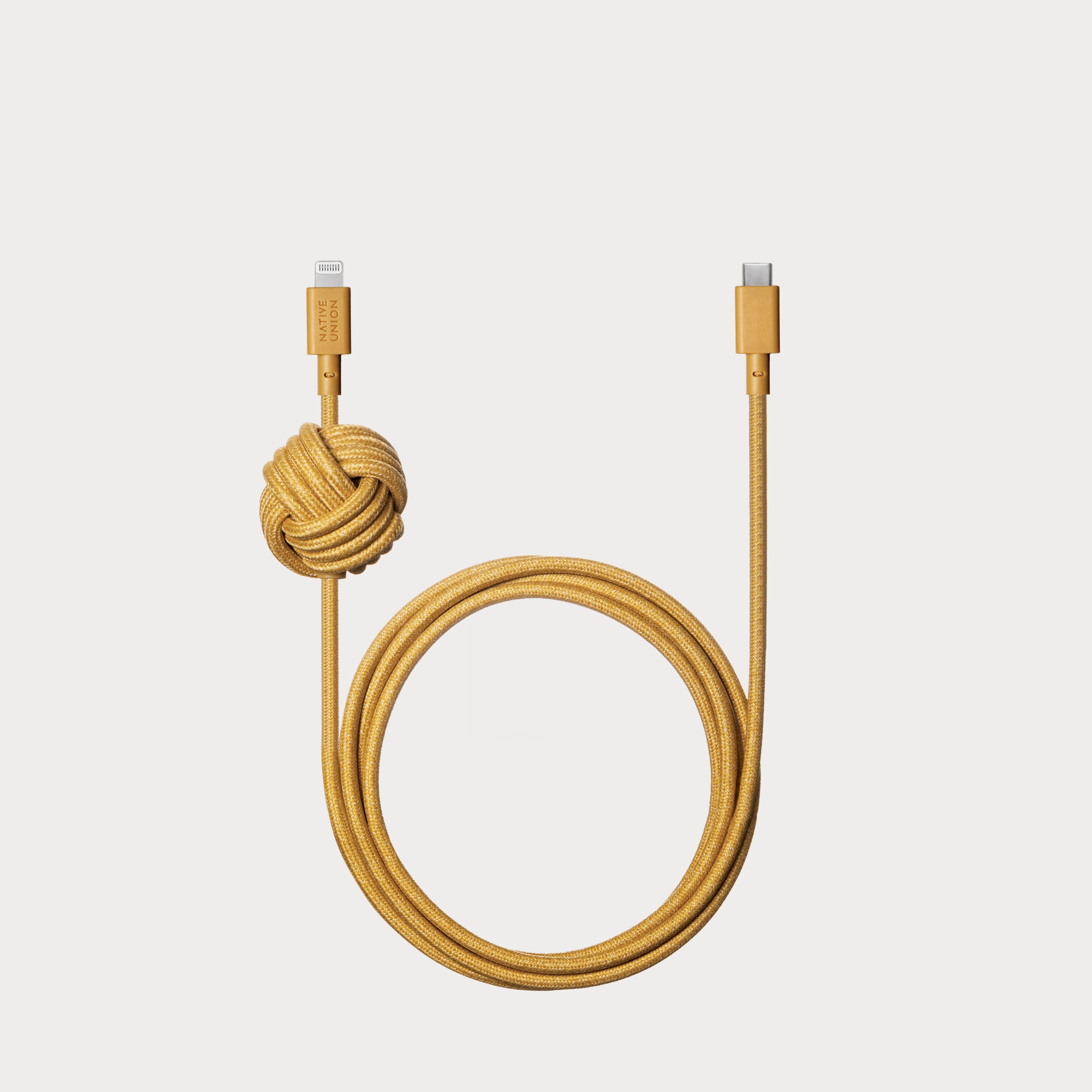 Weighted Night Stand Cable - USB-C to Lightning 10ft - Kraft | Moment