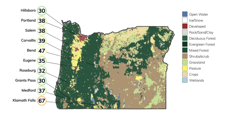 Oregon Climate Risk Score: Storm, Heat, Fire, Drought / ClimateCheck