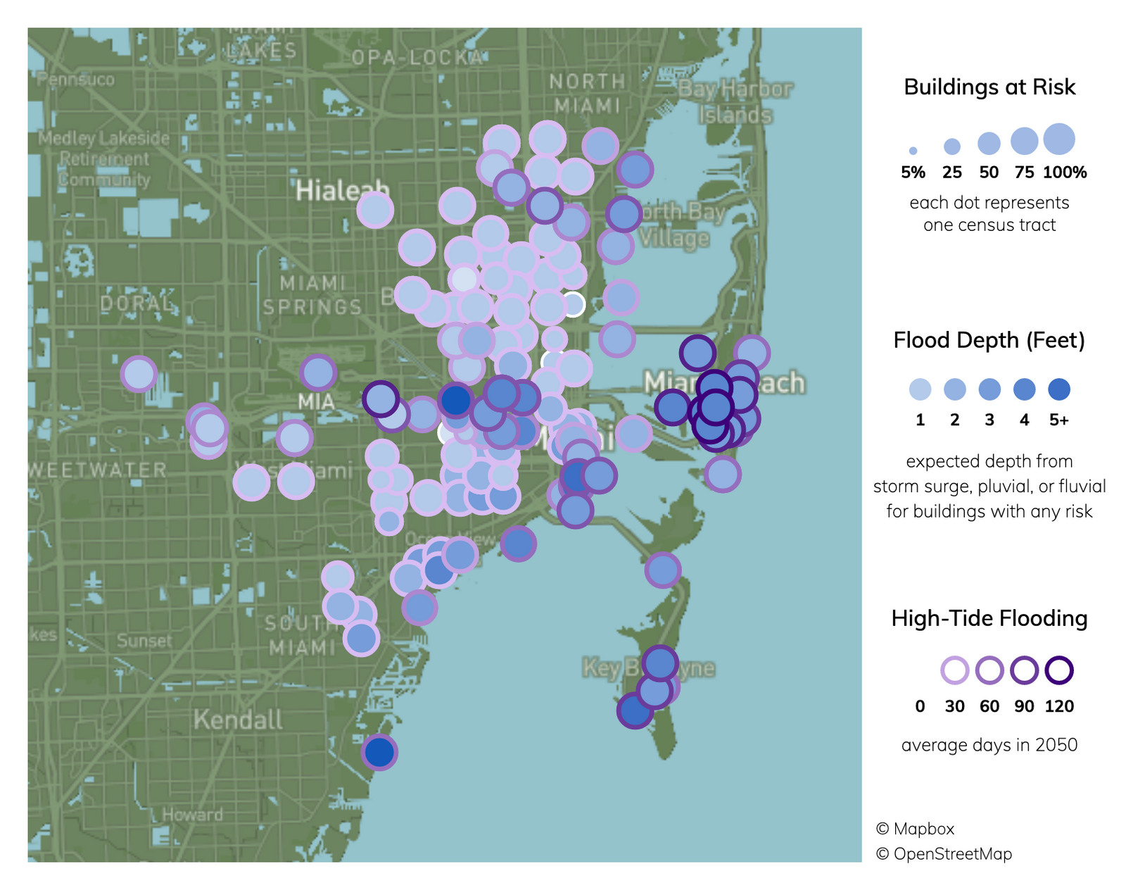 Miami, Florida Climate Change Risks and Hazards: Heat, Flood / ClimateCheck