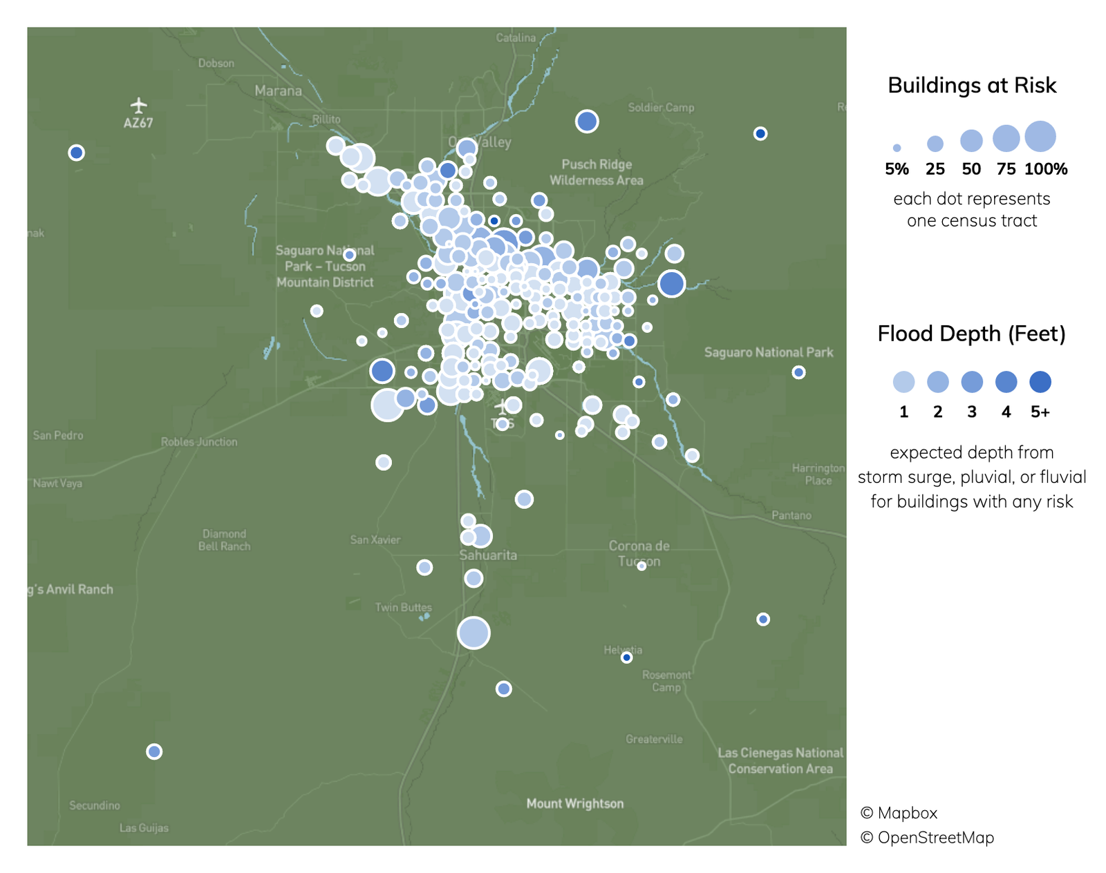 Tucson, Arizona Climate Change Risks and Hazards: Heat, Fire / ClimateCheck
