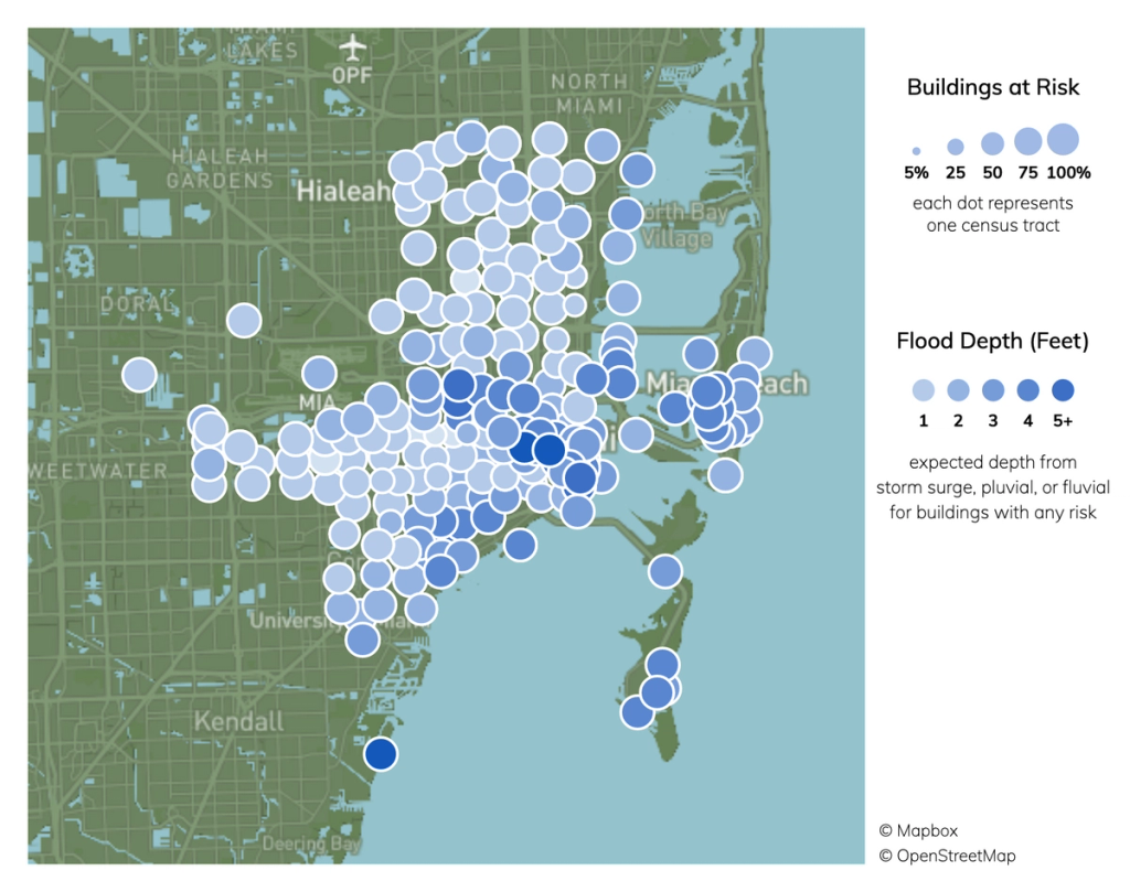 Miami, Florida Climate Change Risks and Hazards: Heat, Flood / ClimateCheck