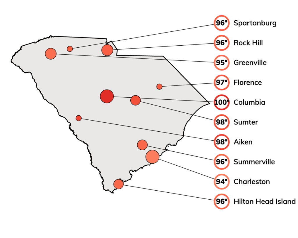 Top South Carolina Climate Change Risks: Heat, Precipitation, Fire ...
