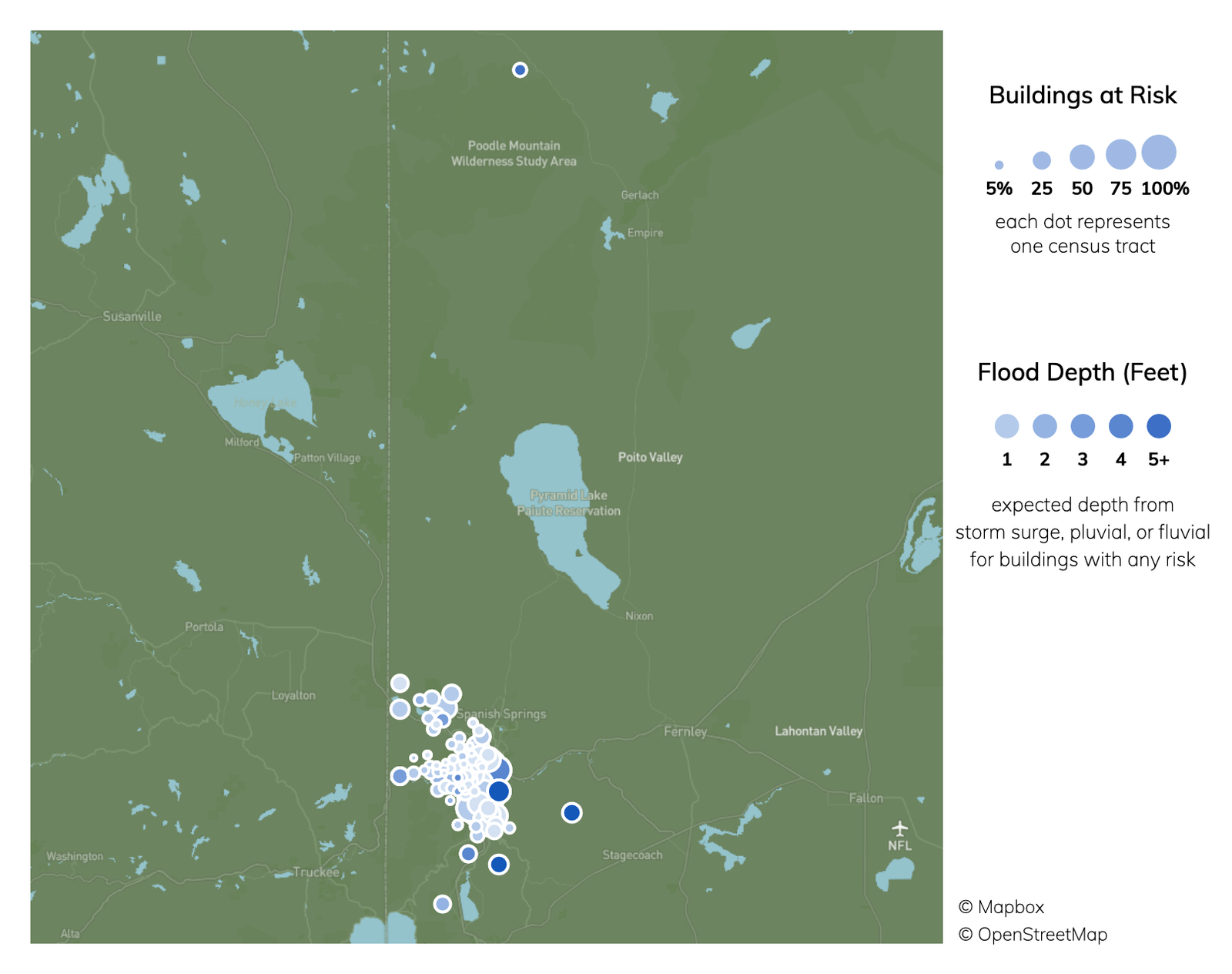 Reno, Nevada Climate Change Risks and Hazards: Fire, Heat / ClimateCheck