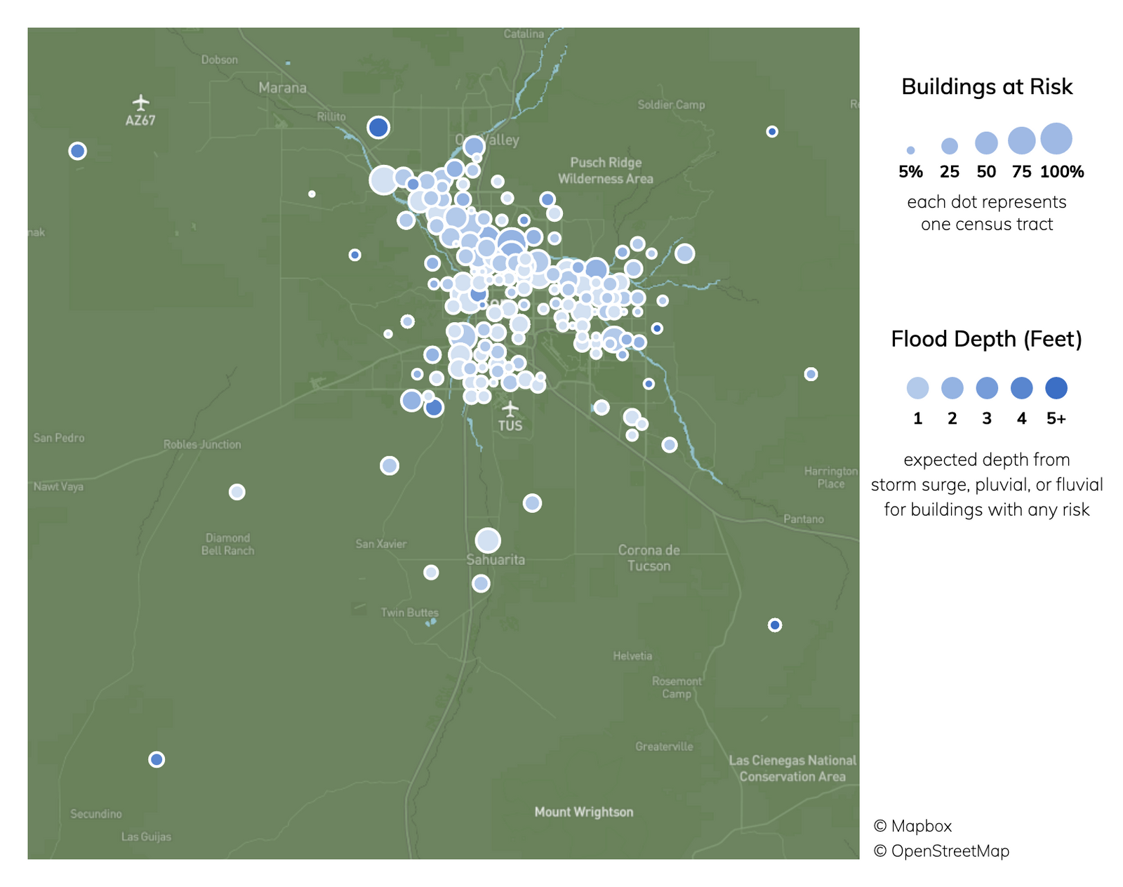 Tucson, Arizona Climate Change Risks and Hazards: Heat, Fire / ClimateCheck