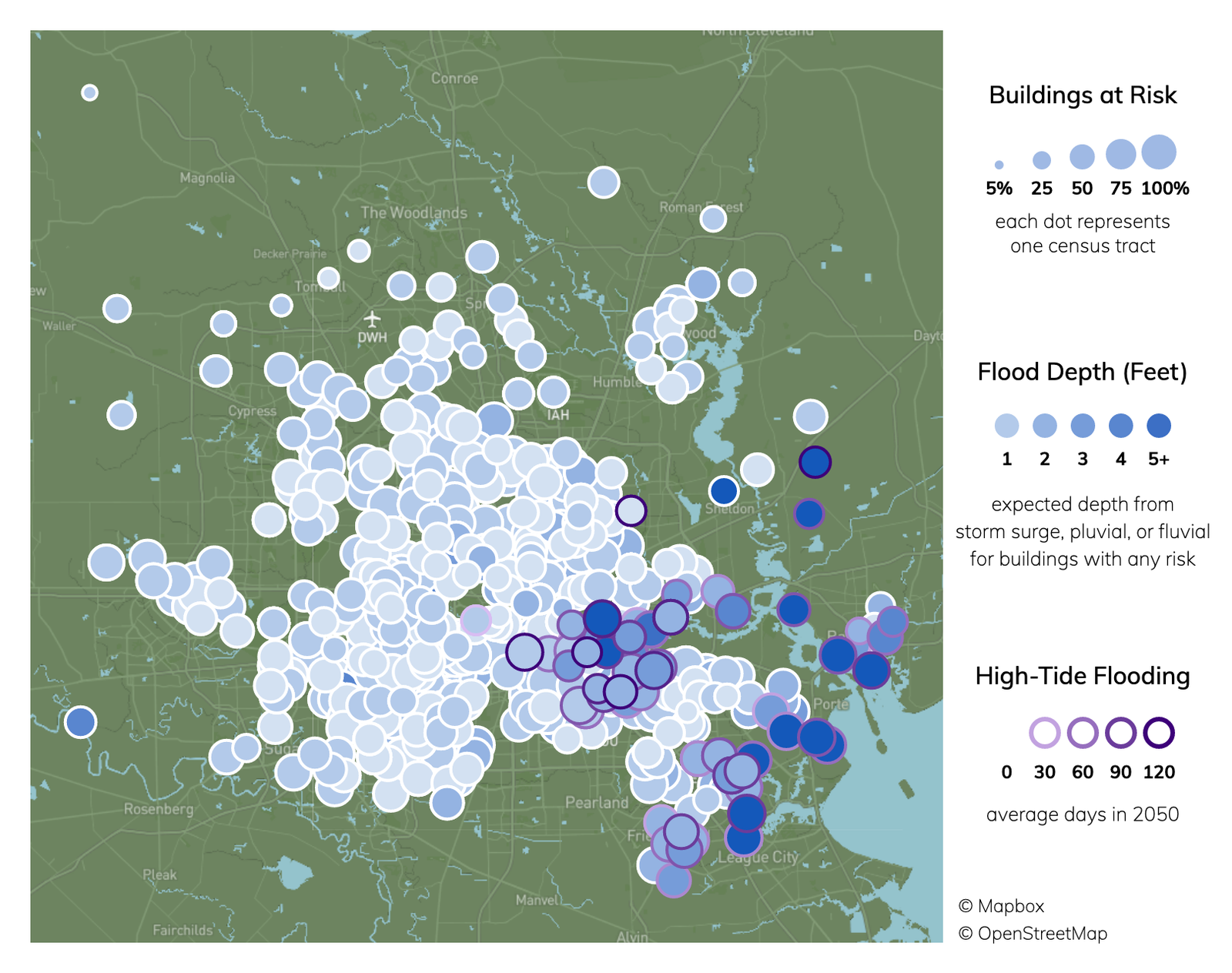 Houston, Texas Climate Change Risks and Hazards: Heat, Flood / ClimateCheck