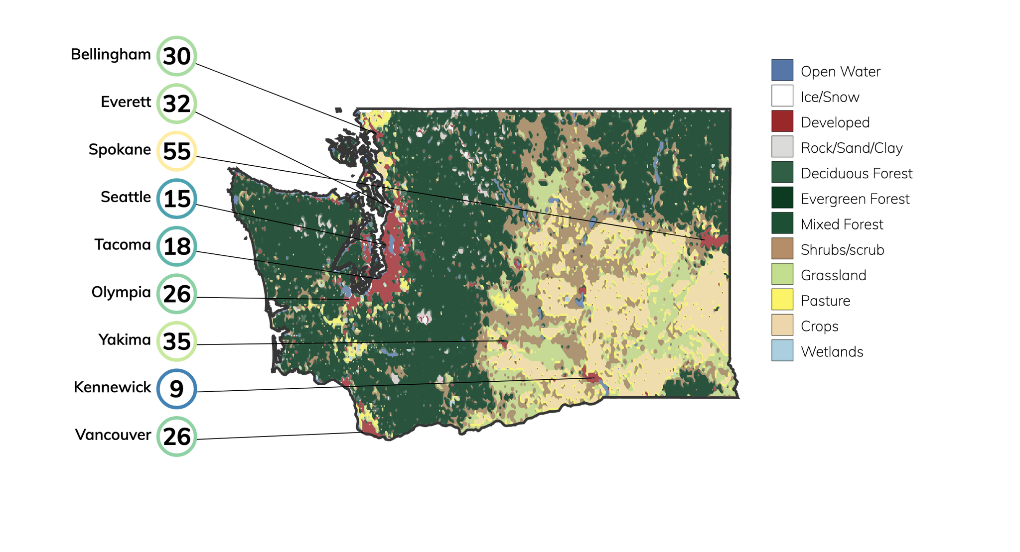 Top Washington Climate Change Risks: Precipitation, Heat, Fire ...