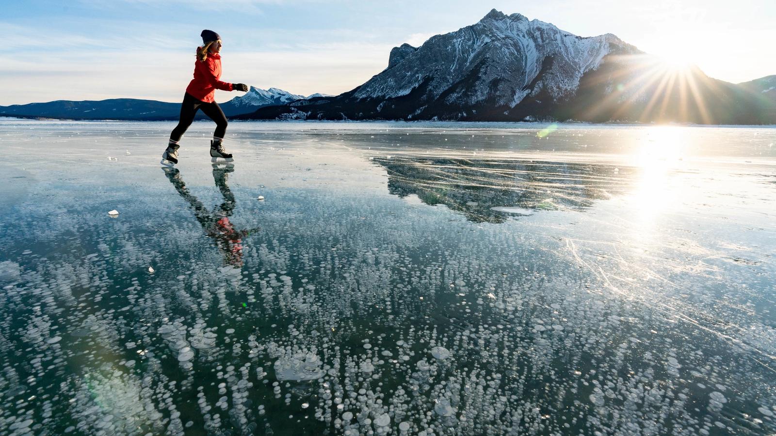 Chasing Wild Ice Skating in the Canadian Rockies | Canada's Alberta