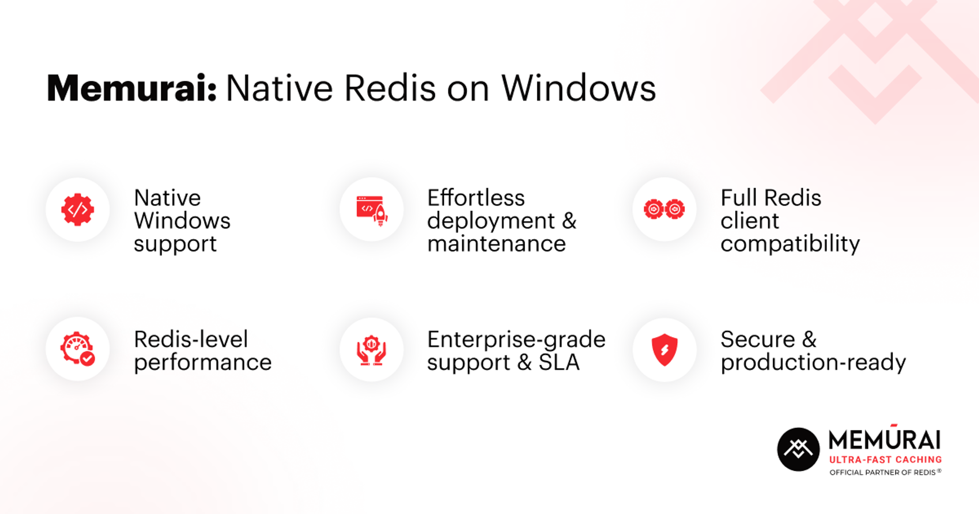 Use Redis natively on Windows with Memurai