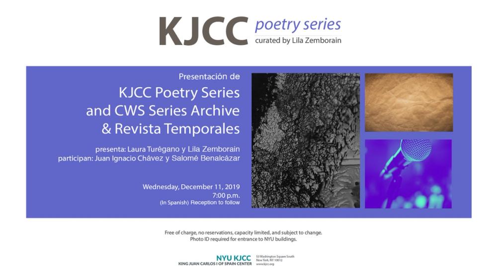 KJCC Poetry Series | Launch of Revista Temporales and the Digital ...