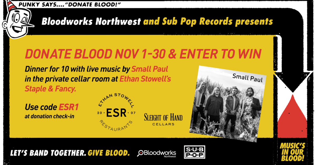 Music's In Our Blood: A Blood Drive for Bloodworks NW | Music In Our ...