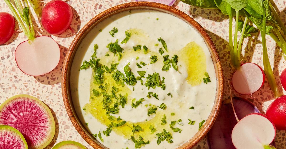 En perfekt dip til friske og sprø grønnsaker — Kabaret