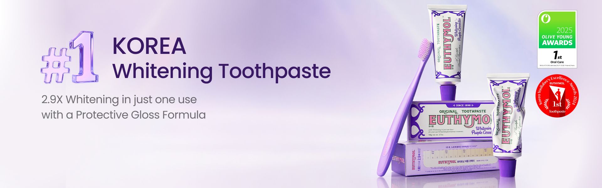 Euthymol Purple Toothpaste for Yellow & Sensitive Teeth