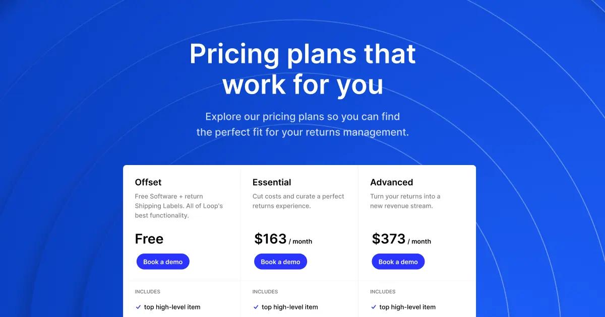 Pricing | Loop Returns