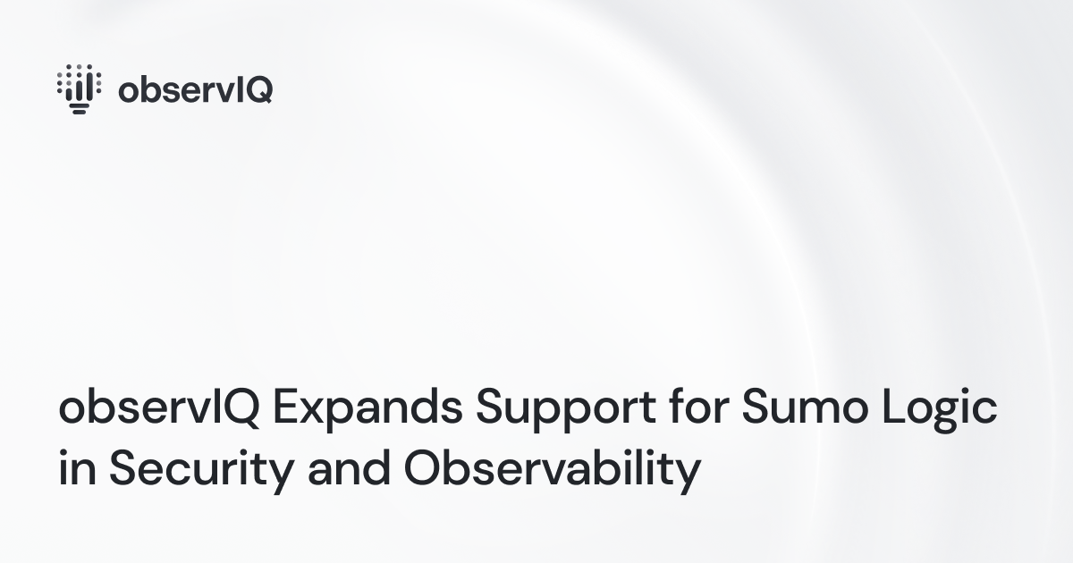 observIQ Expands Support for Sumo Logic in Security & Observability