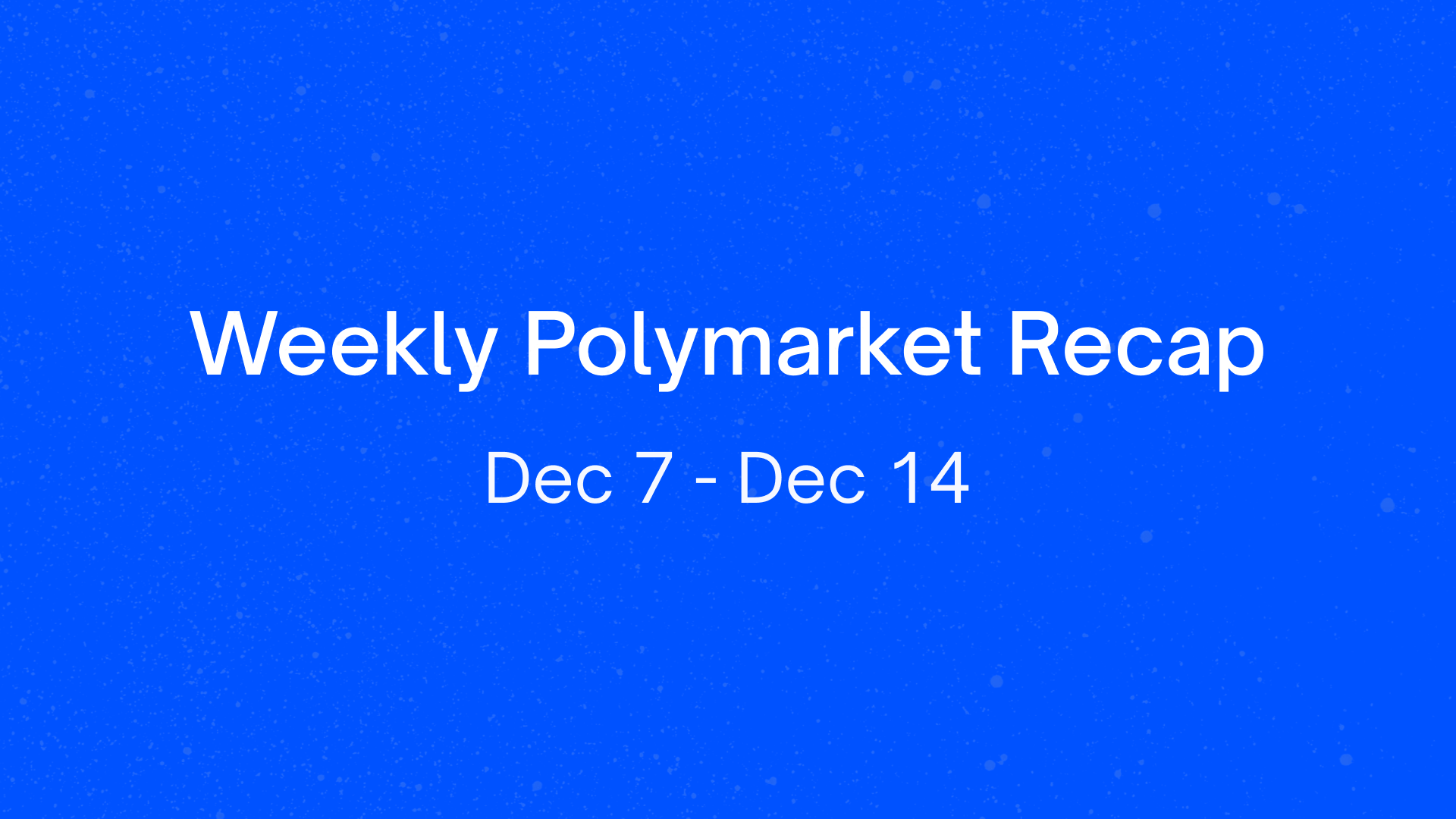 Polymarket Analytics by PredictFolio
