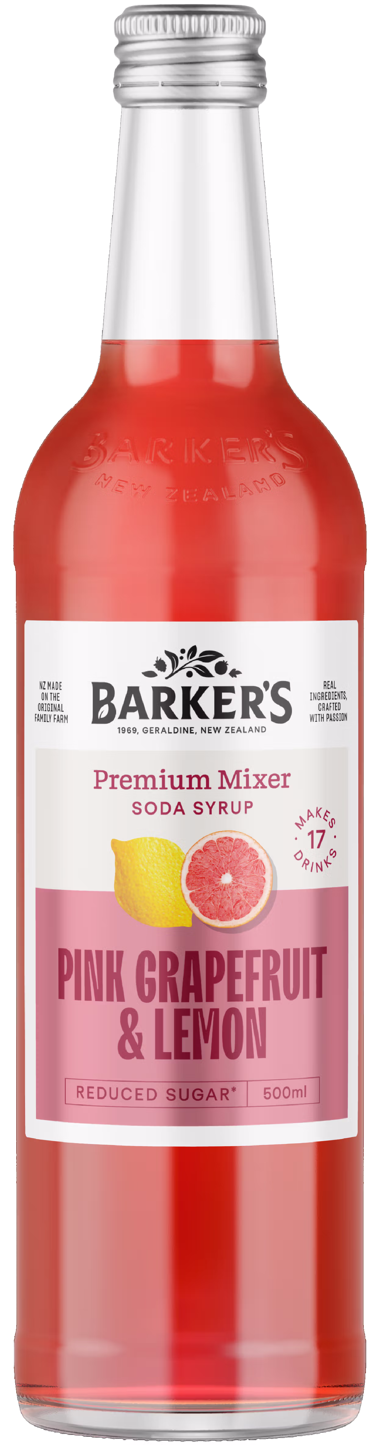 Pink Grapefruit & Lemon Premium Mixer Soda Syrup | Shop | Barker's of ...