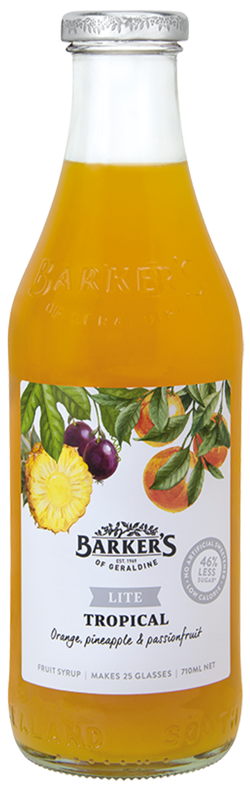 Tropical Reduced Sugar Fruit Syrup | Shop | Barker's of Geraldine