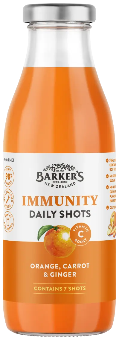 Shop | Orange, Carrot & Ginger Immunity Daily Shots | Barker's of New ...