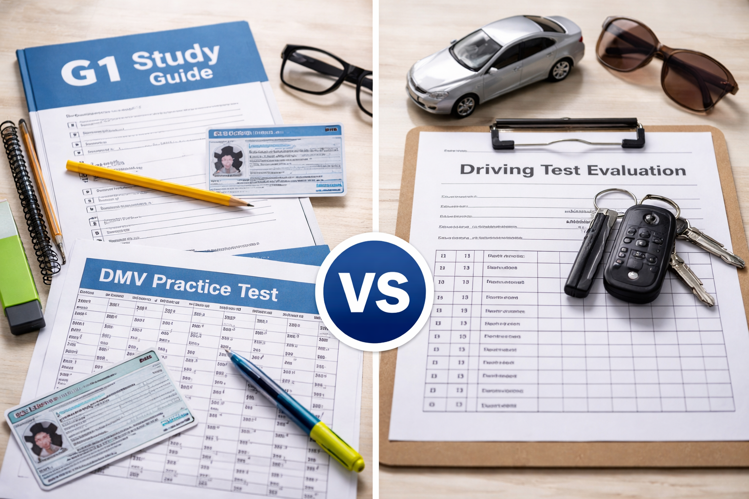 G1 Written Test vs Road Test: Understanding the Difference