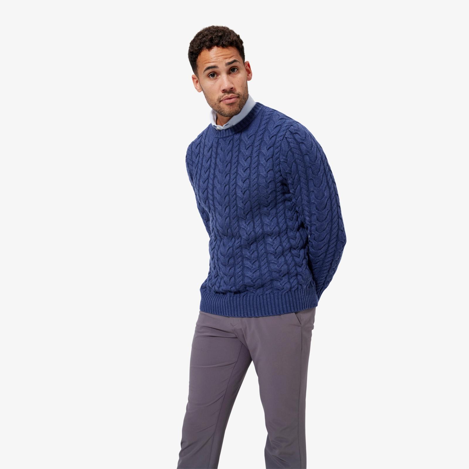 Redford Sweater - Medieval Blue Heather - Mizzen+Main