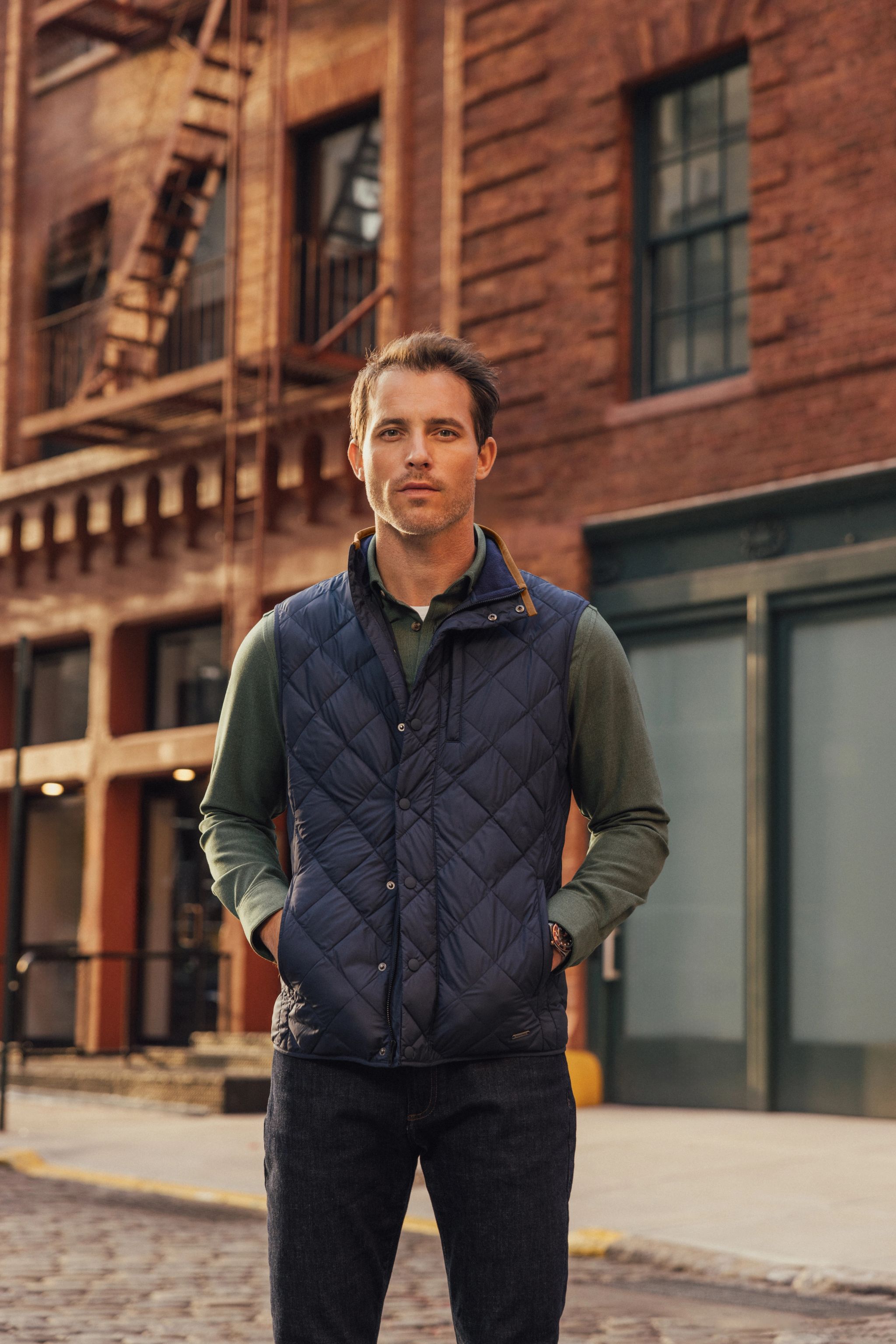 Navy Solid Belmont Vest - Mizzen+Main