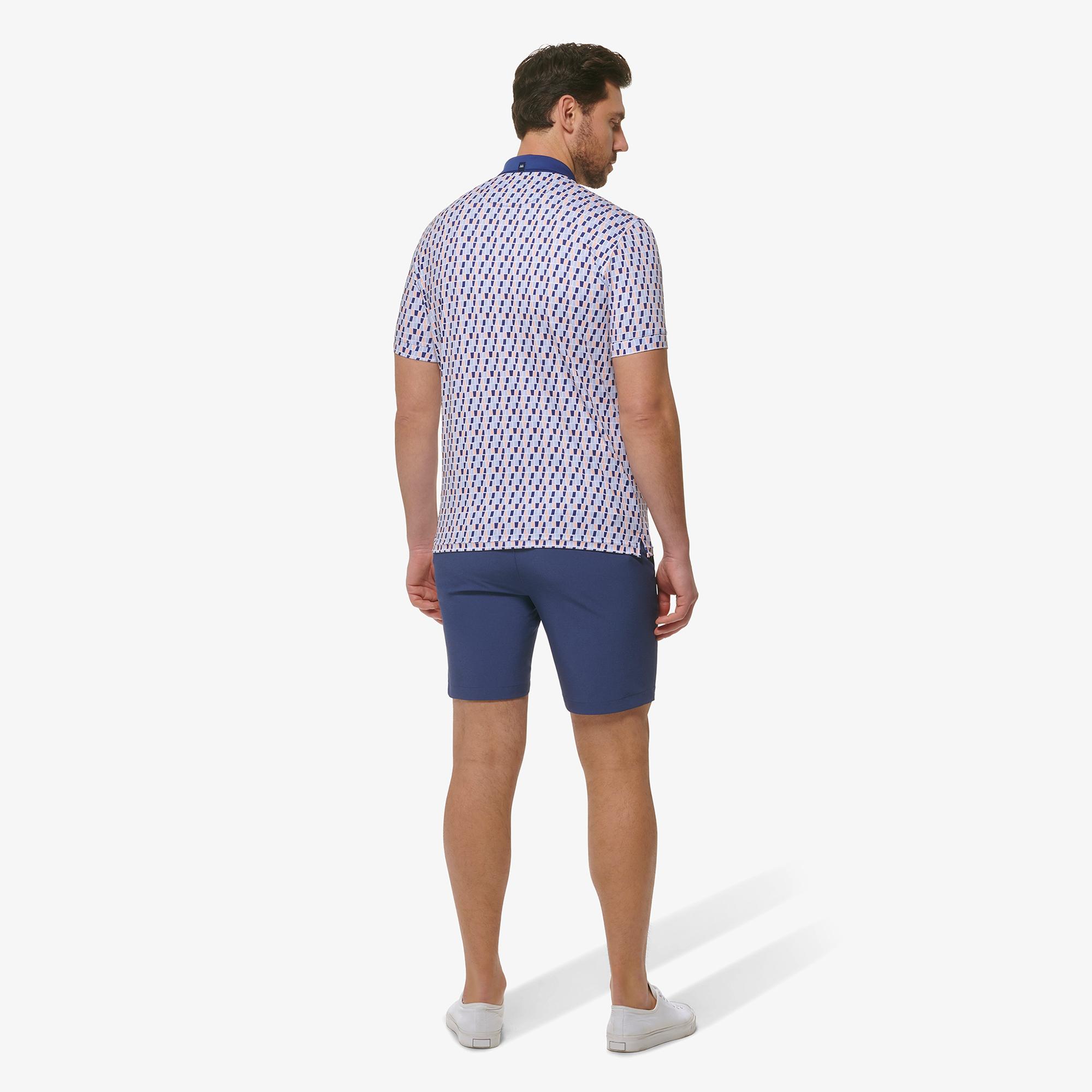 Versa Polo - Blueprint Tile Print - Mizzen+Main