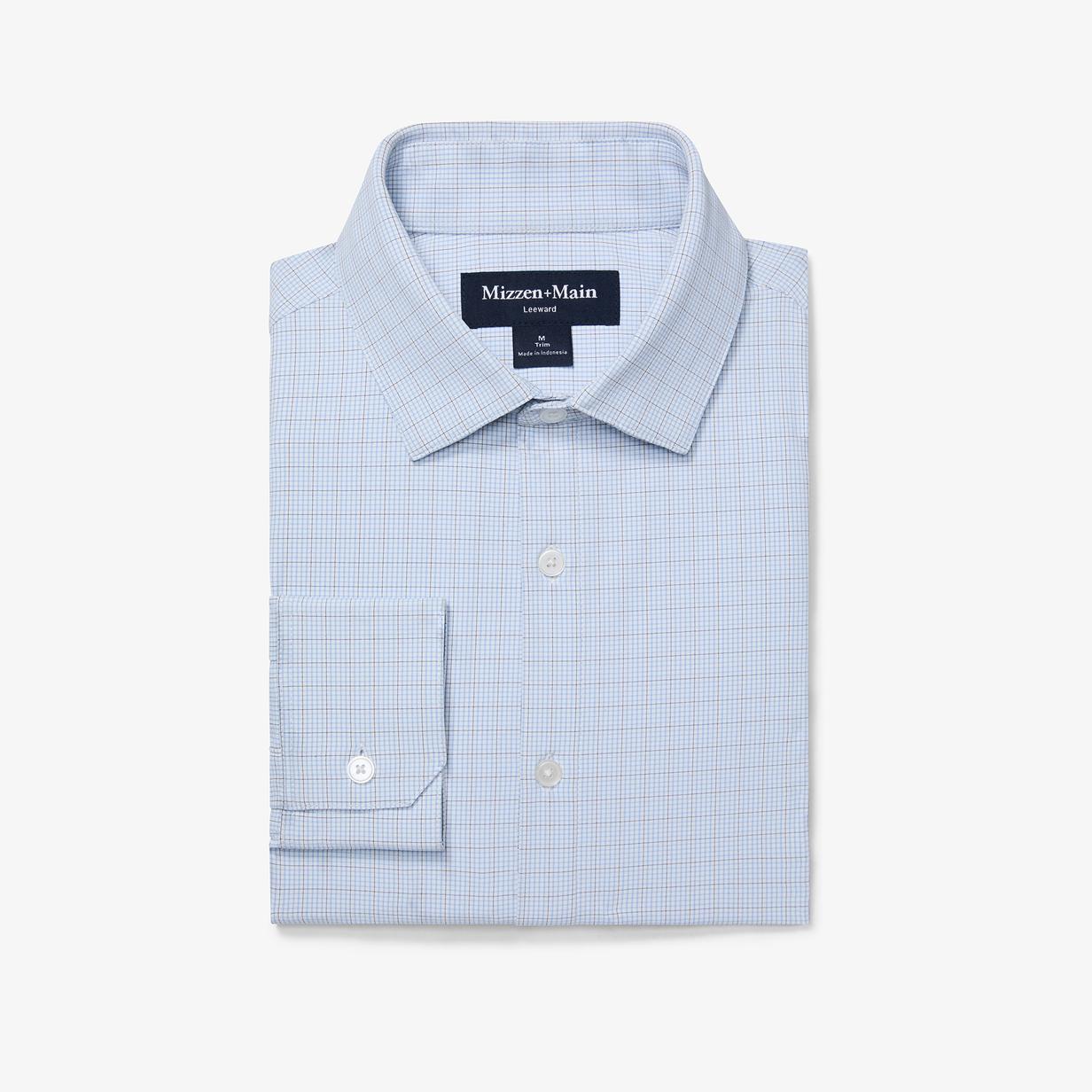 Leeward Dress Shirt White Solid $138