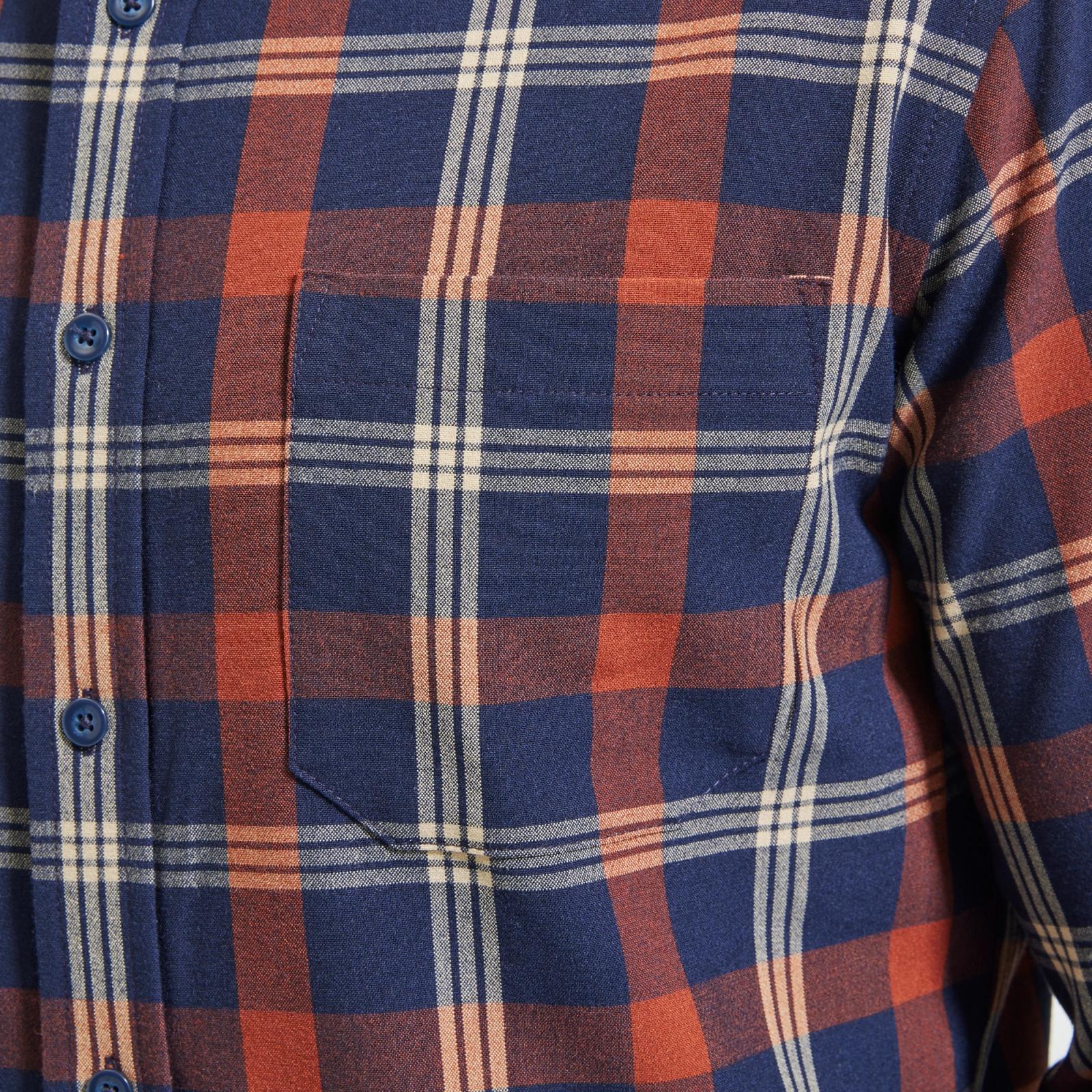 Rust Tan Large Multi Plaid City Flannel - Mizzen+Main