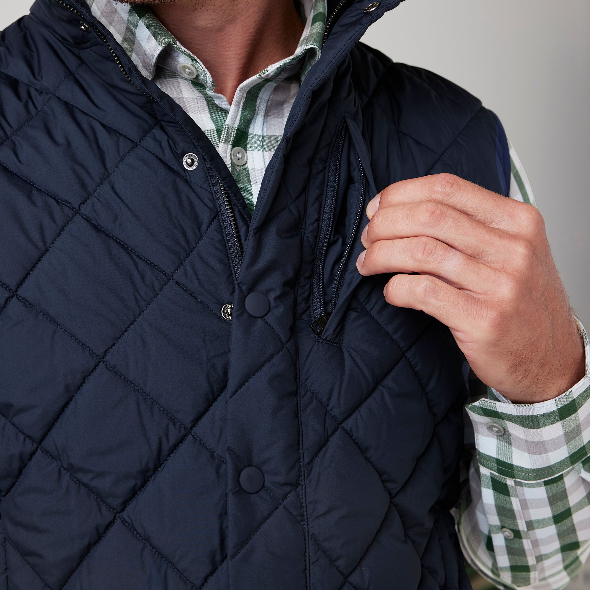 Navy Solid Belmont Vest - Mizzen+Main
