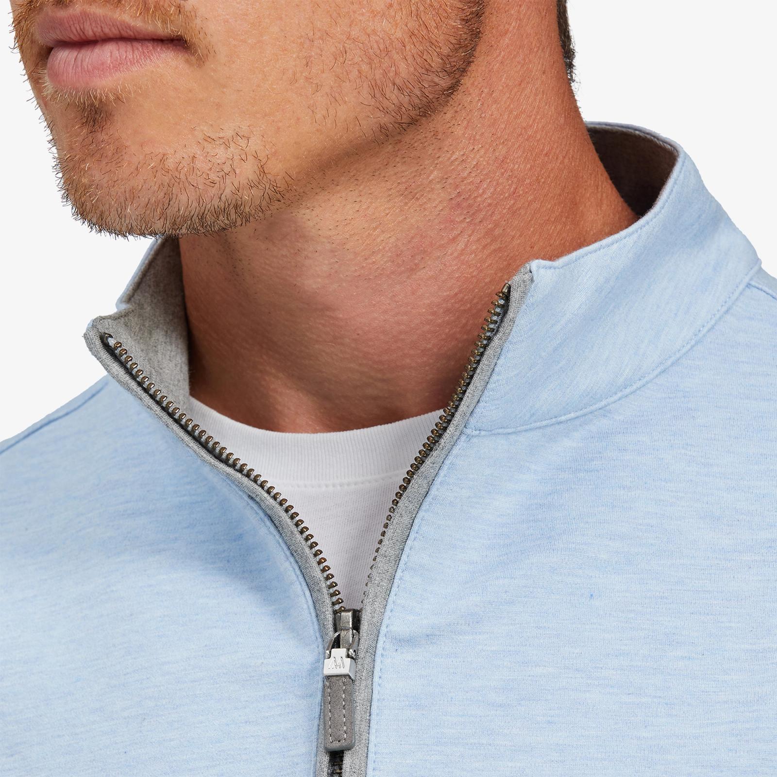 Light Blue Heather ProFlex Quarter Zip - Mizzen+Main
