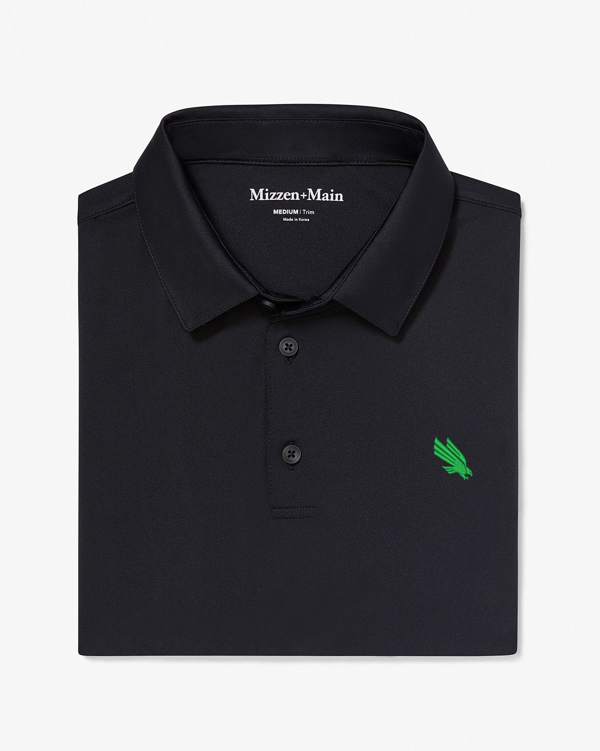 UNT Black Solid Versa Polo - Mizzen+Main