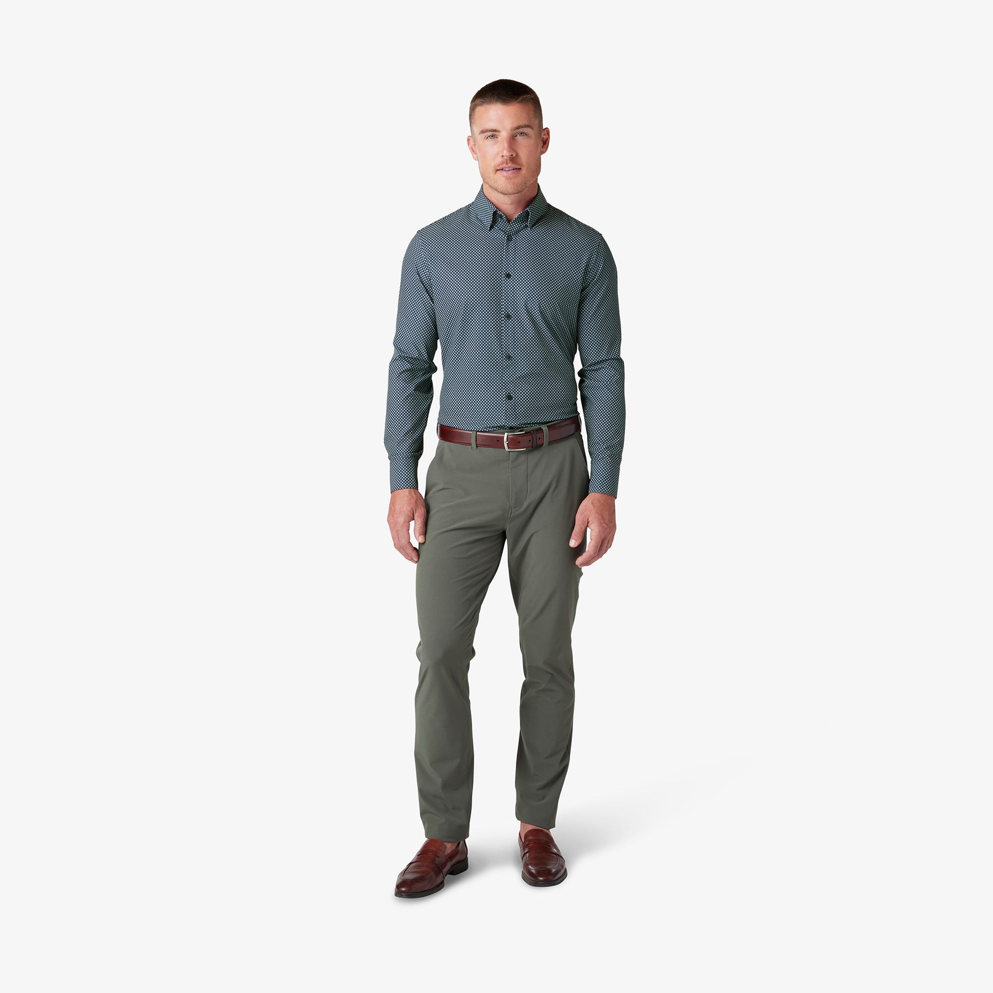 Leeward Dress Shirt - Navy Dash Repeat - Mizzen+Main