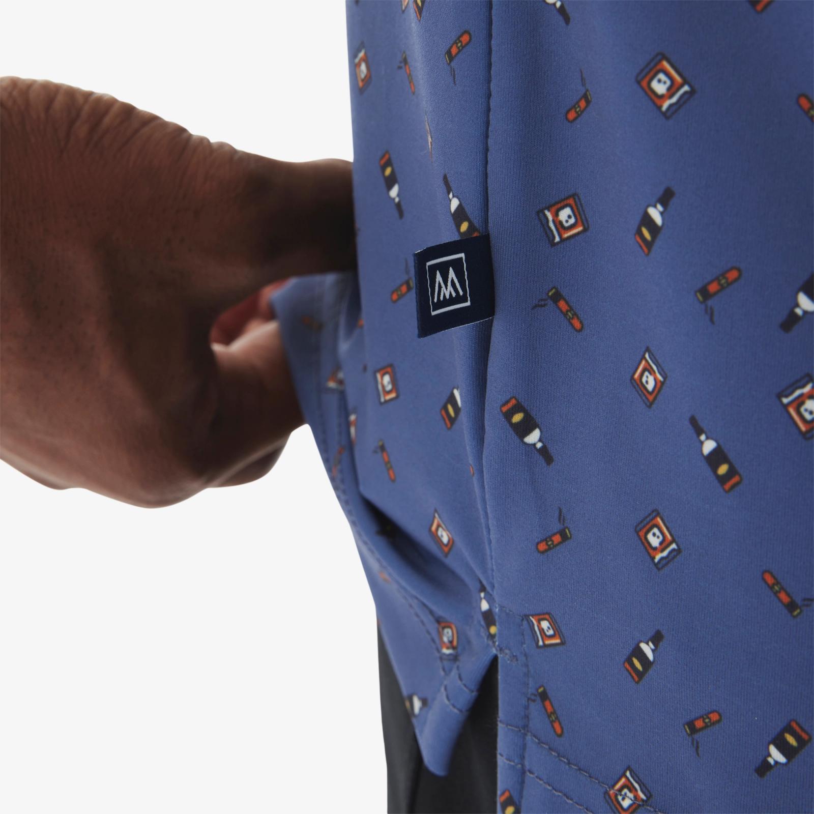 Whiskey and Ash Print Versa Polo - Mizzen+Main